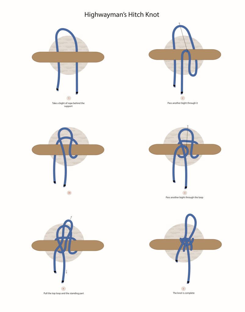 How to tie the Highwayman's Hitch Knot (Bank Robber's Knot)
