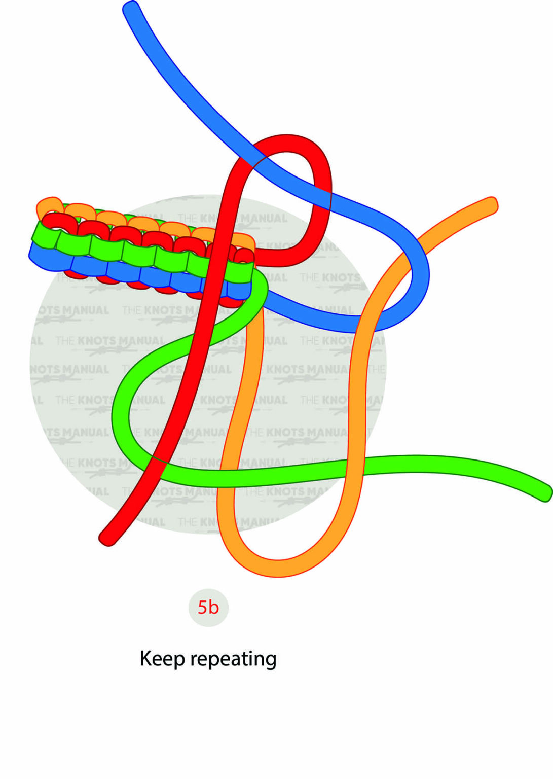 How to Tie a Crown Sinnet (Alternating and Continuous)