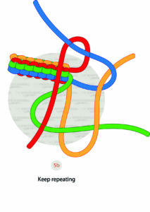 How to Tie a Crown Sinnet (Alternating and Continuous)