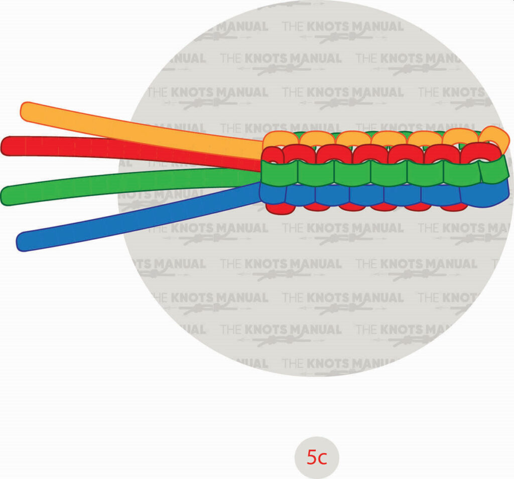 How to Tie a Crown Sinnet (Alternating and Continuous)
