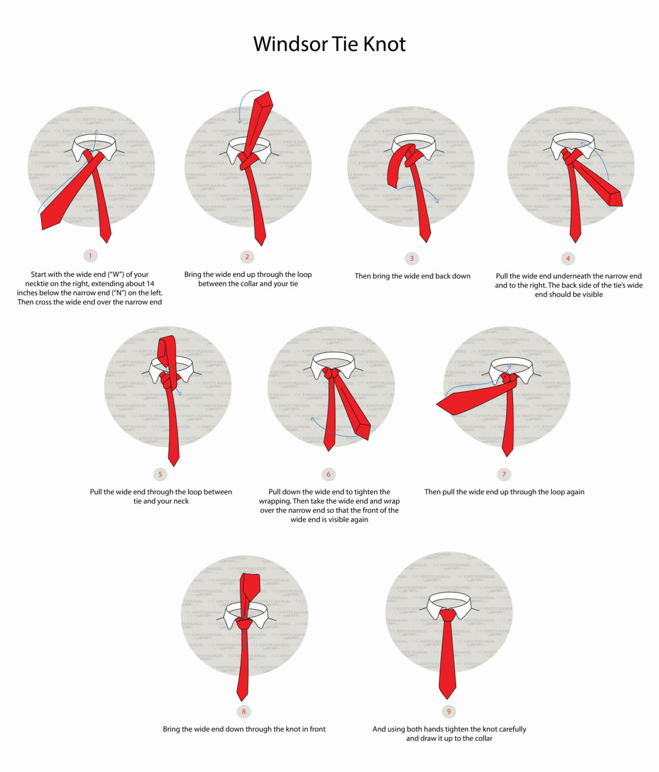 Illustrated Guide: How to Tie the Windsor Tie Knot